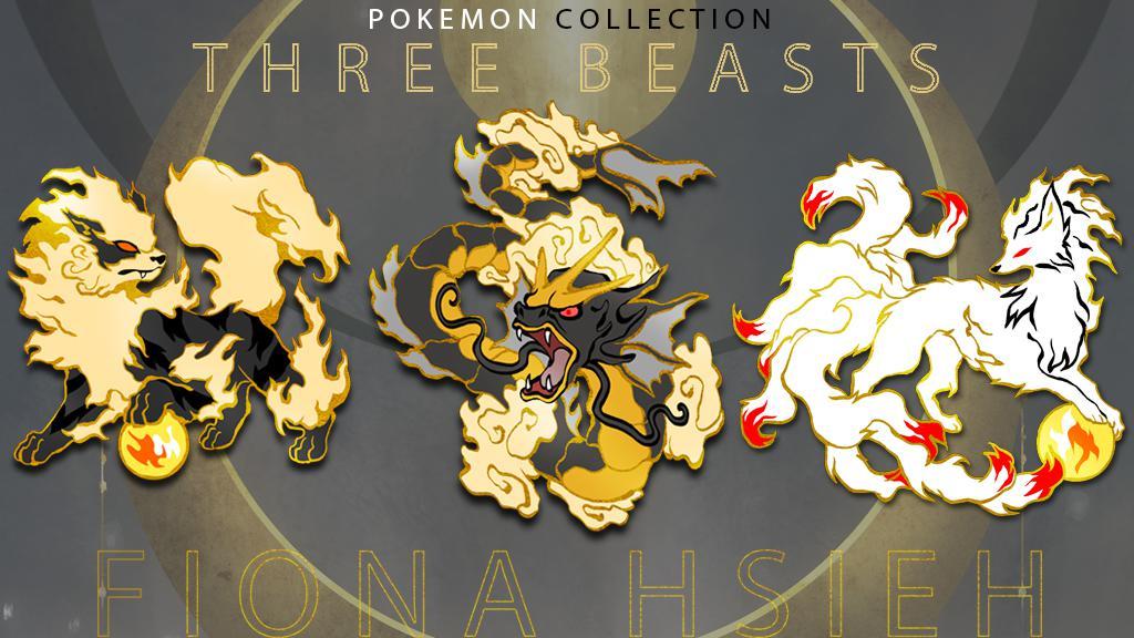 My new "Three Beasts" pin set- Arcanine, Gyarados, and Ninetales | Scrolller