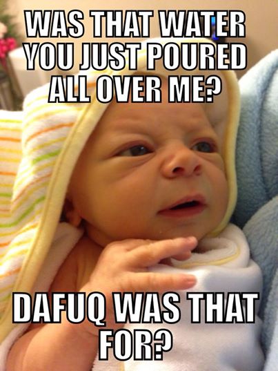 My newborn's first bath... | Scrolller