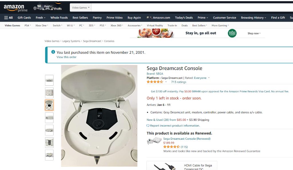 My original Dreamcast console order | Scrolller