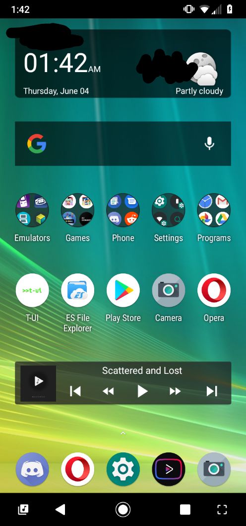 My partially Windows Vista based Android home screen | Scrolller