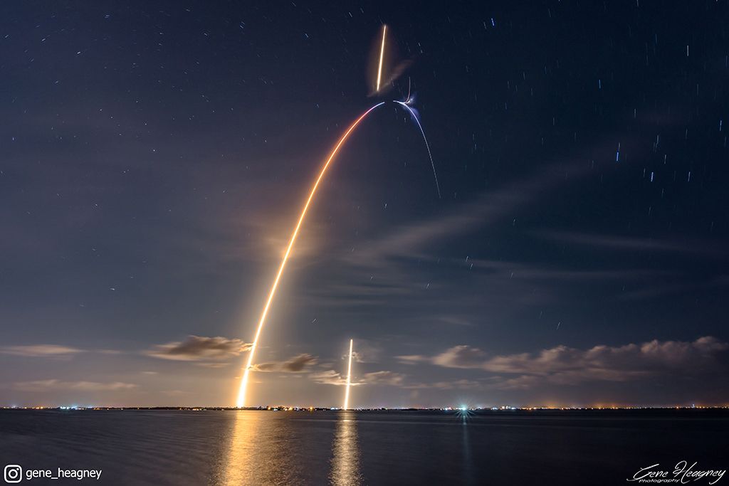 My picture of Sunday night's SpaceX "Zuma" launch and landing. | Scrolller