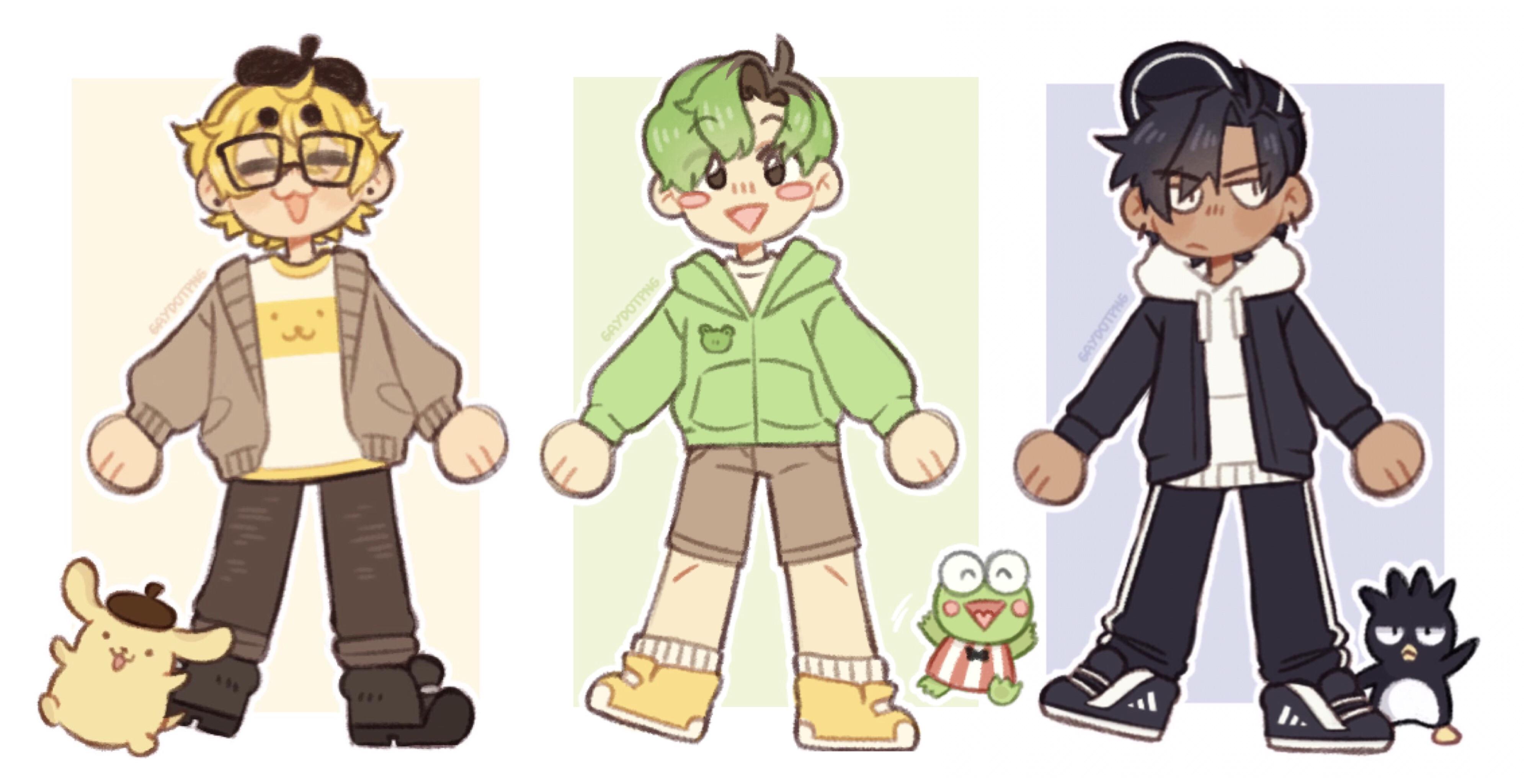 my sanrio gijinkas!!! 🐶🐸🐧 | Scrolller