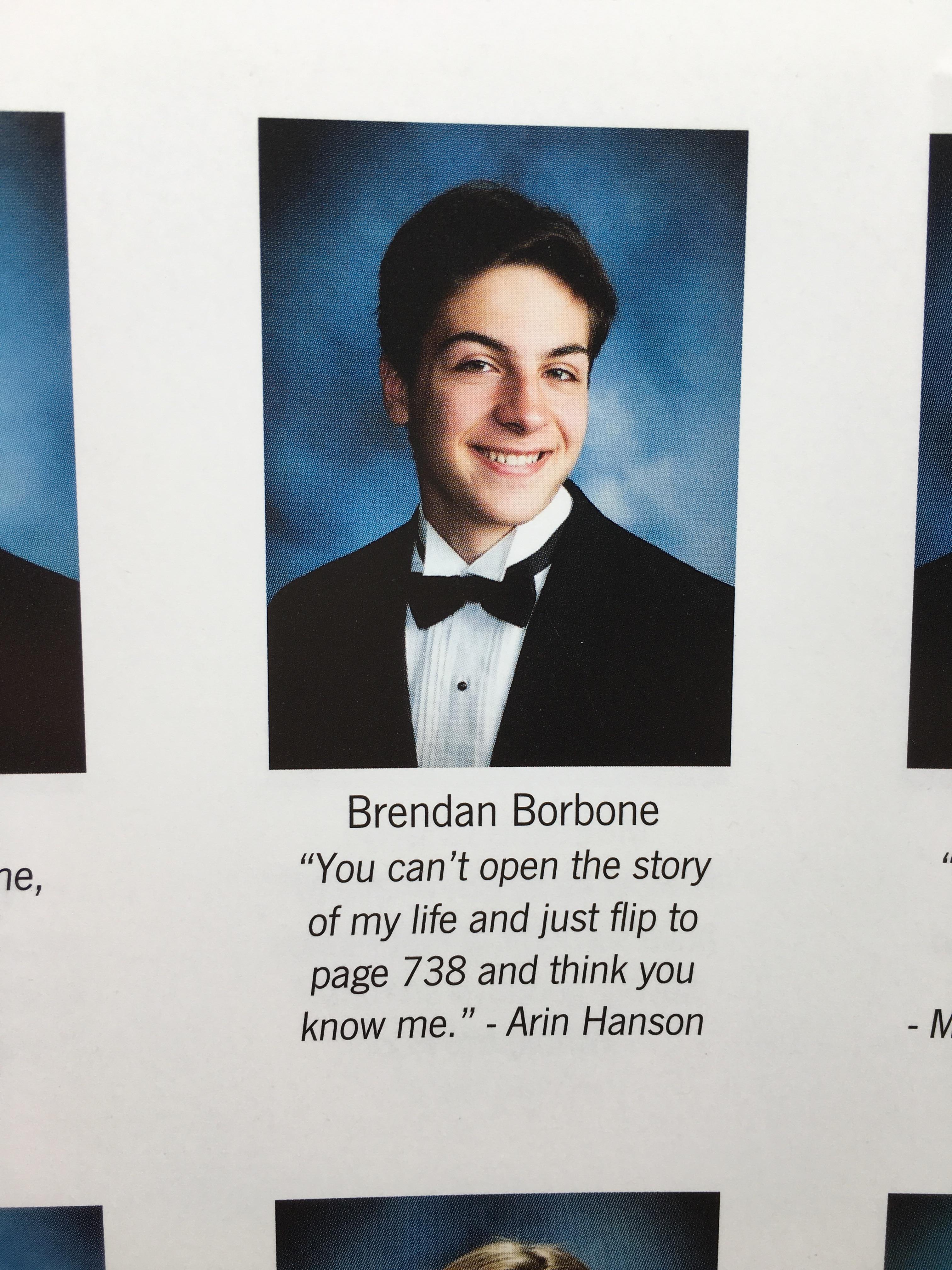 My senior quote in my high school yearbook | Scrolller