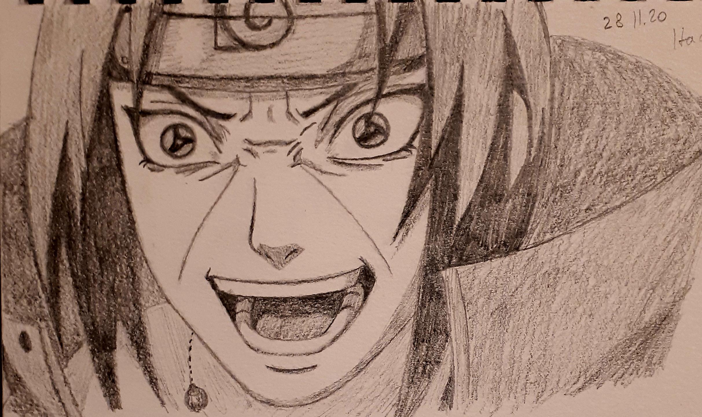 My sketch of Itachi having a mental breakdown | Scrolller