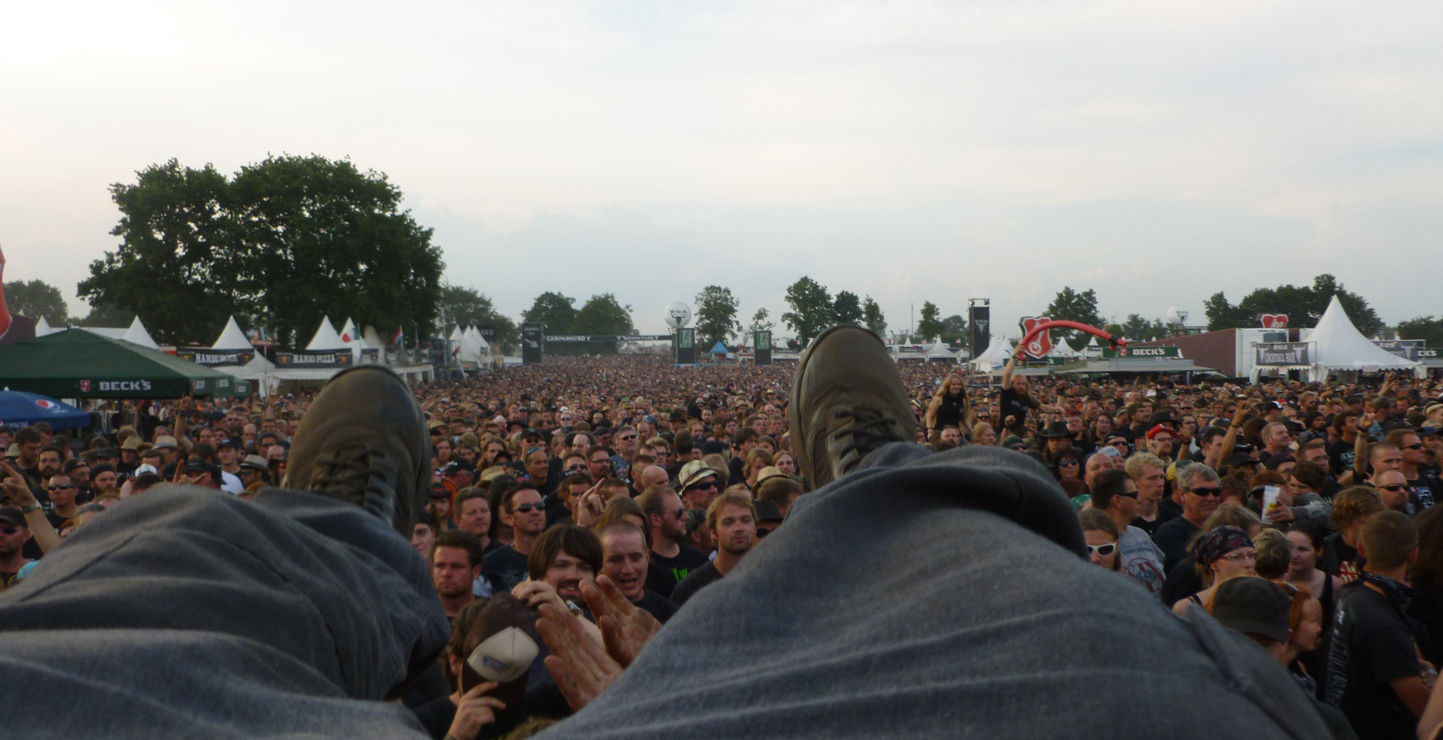 My view while crowd surfing at Wacken Open Air 2014 [4603 x 2361] [OC] | Scrolller