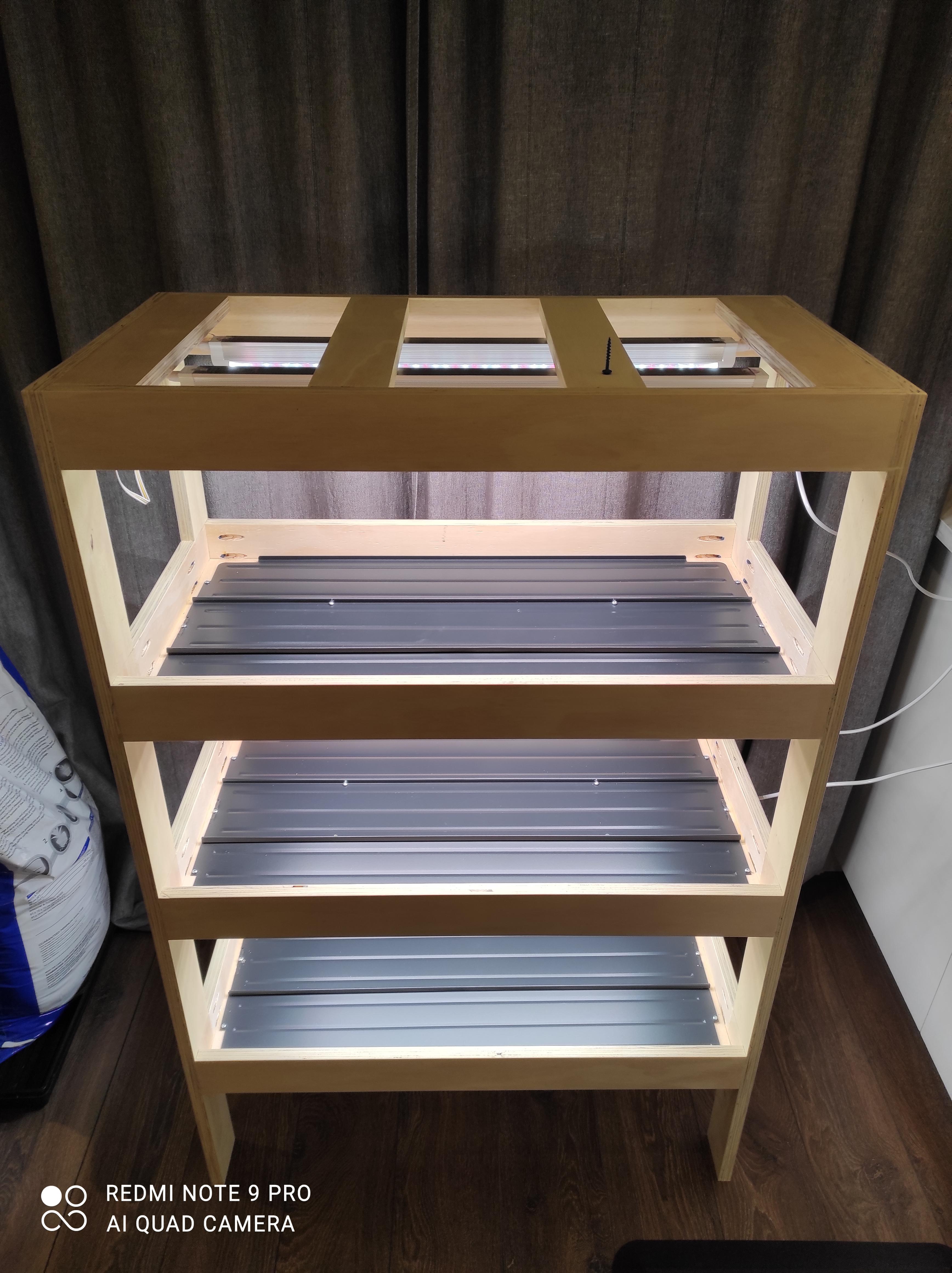 My weekend project - indoor growing shelf. weekend project | Scrolller