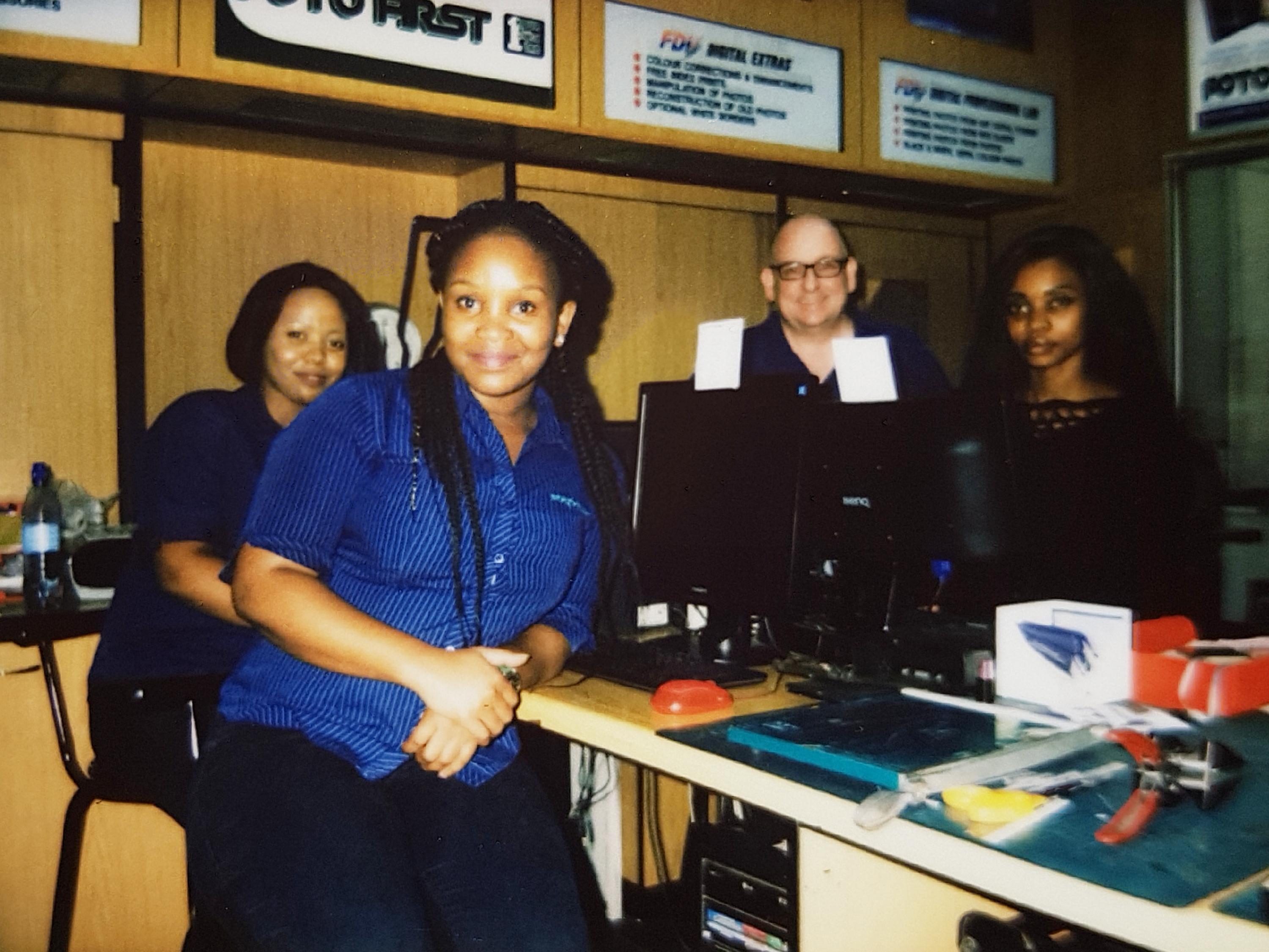 My work colleagues and I (Instax Mini 90) | Scrolller