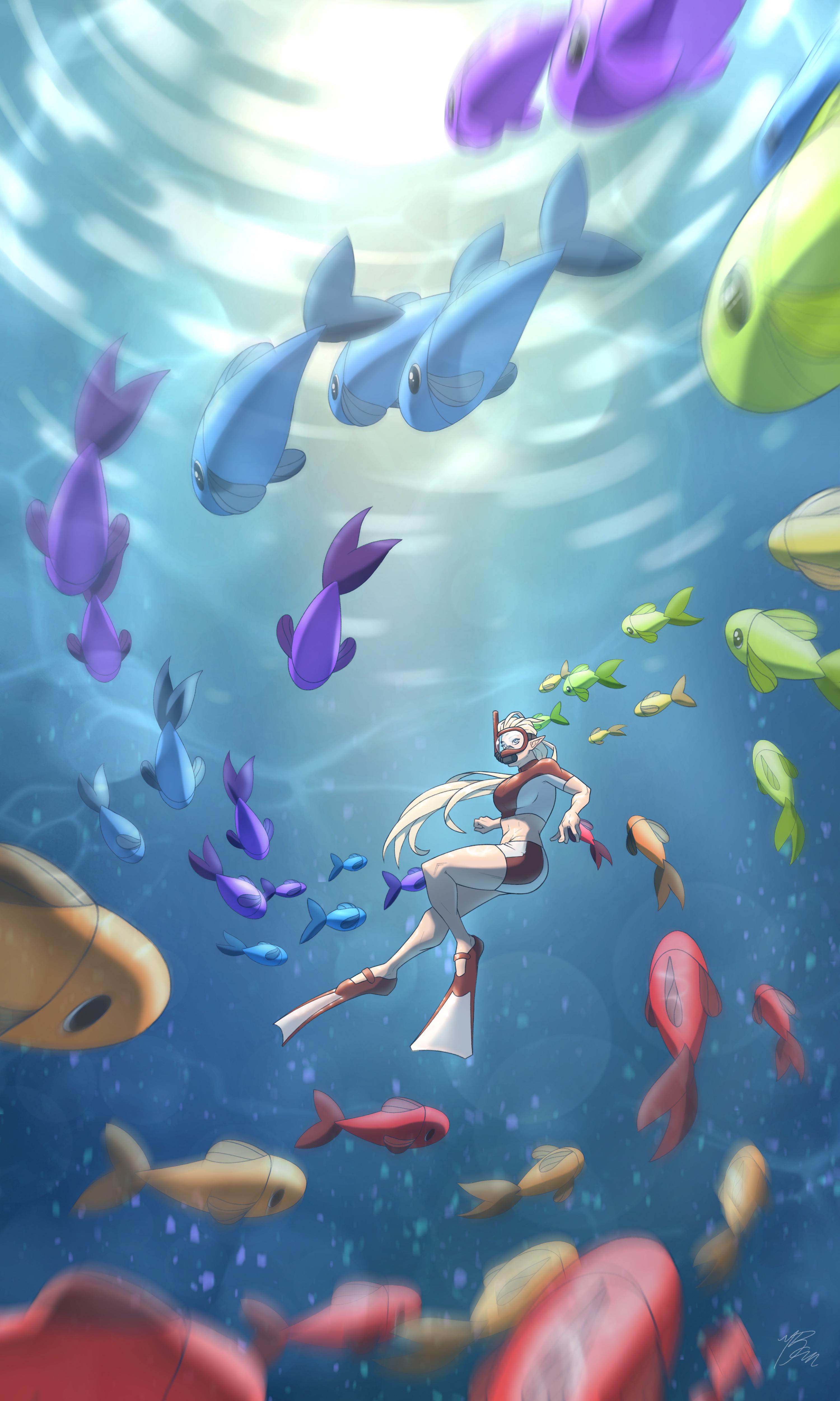 [MyArt][OC] Arii taking a dive! | Scrolller