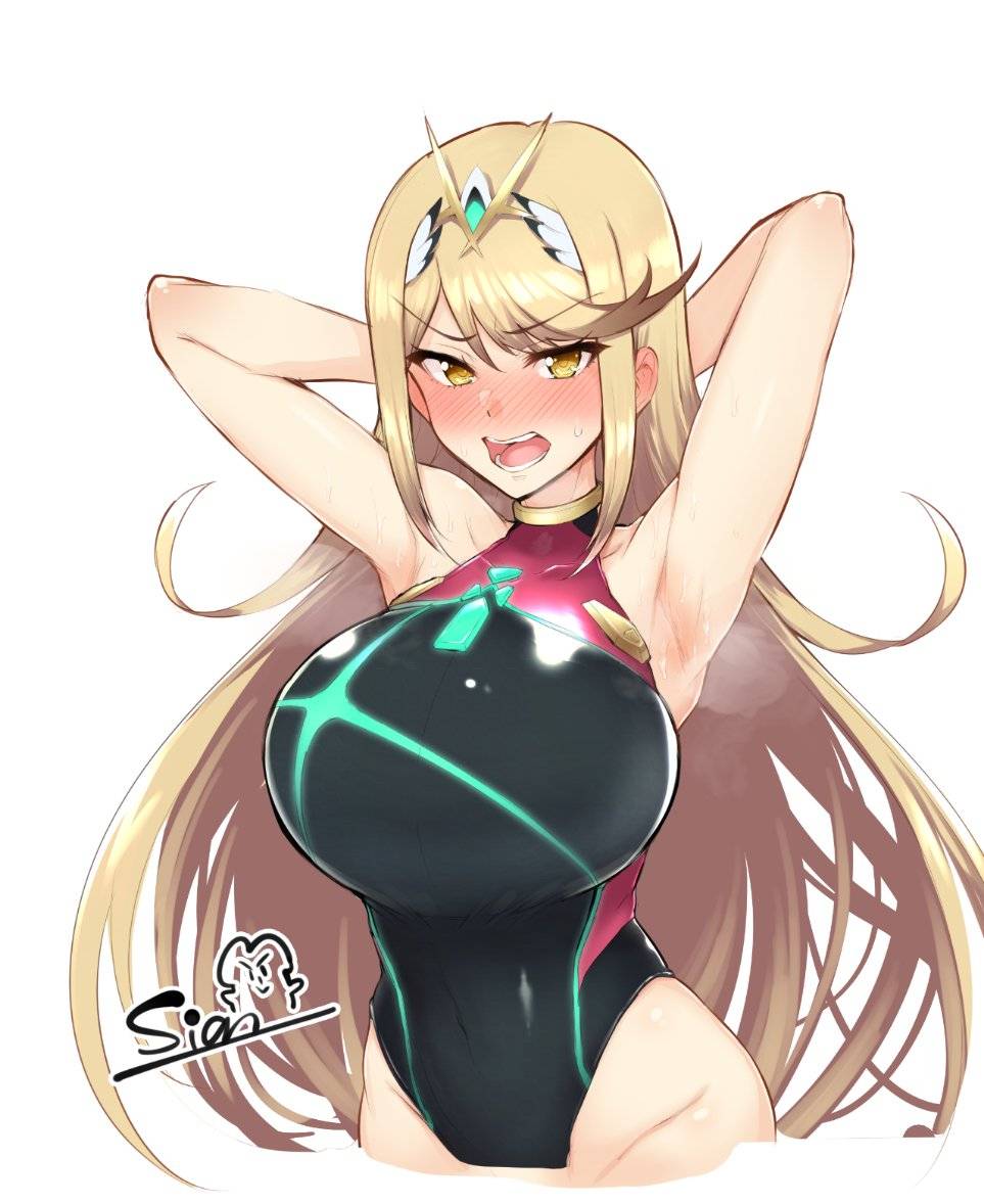 Mythra switching swimsuits | Scrolller