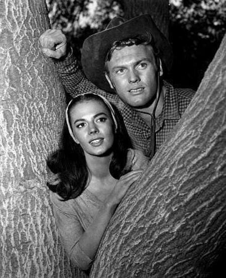 Natalie Wood and Tab Hunter, publicity still for "The Burning Hills" from 1956. Photo by Jack ...