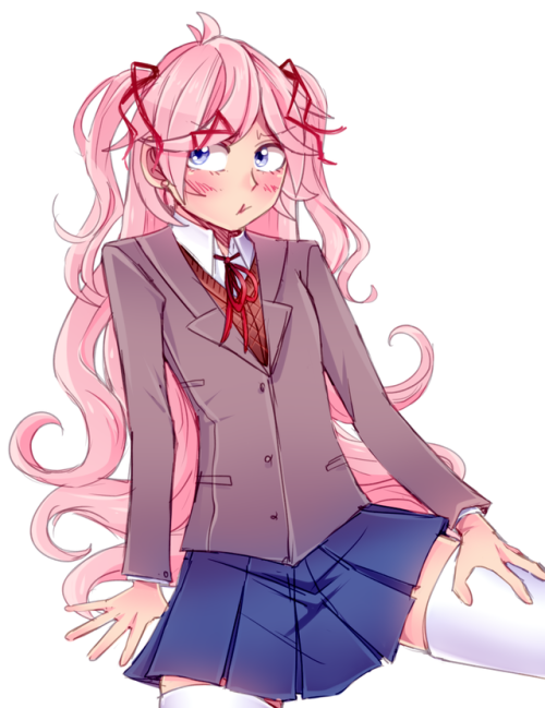 Natsuki with Long Hair 💖 | Scrolller
