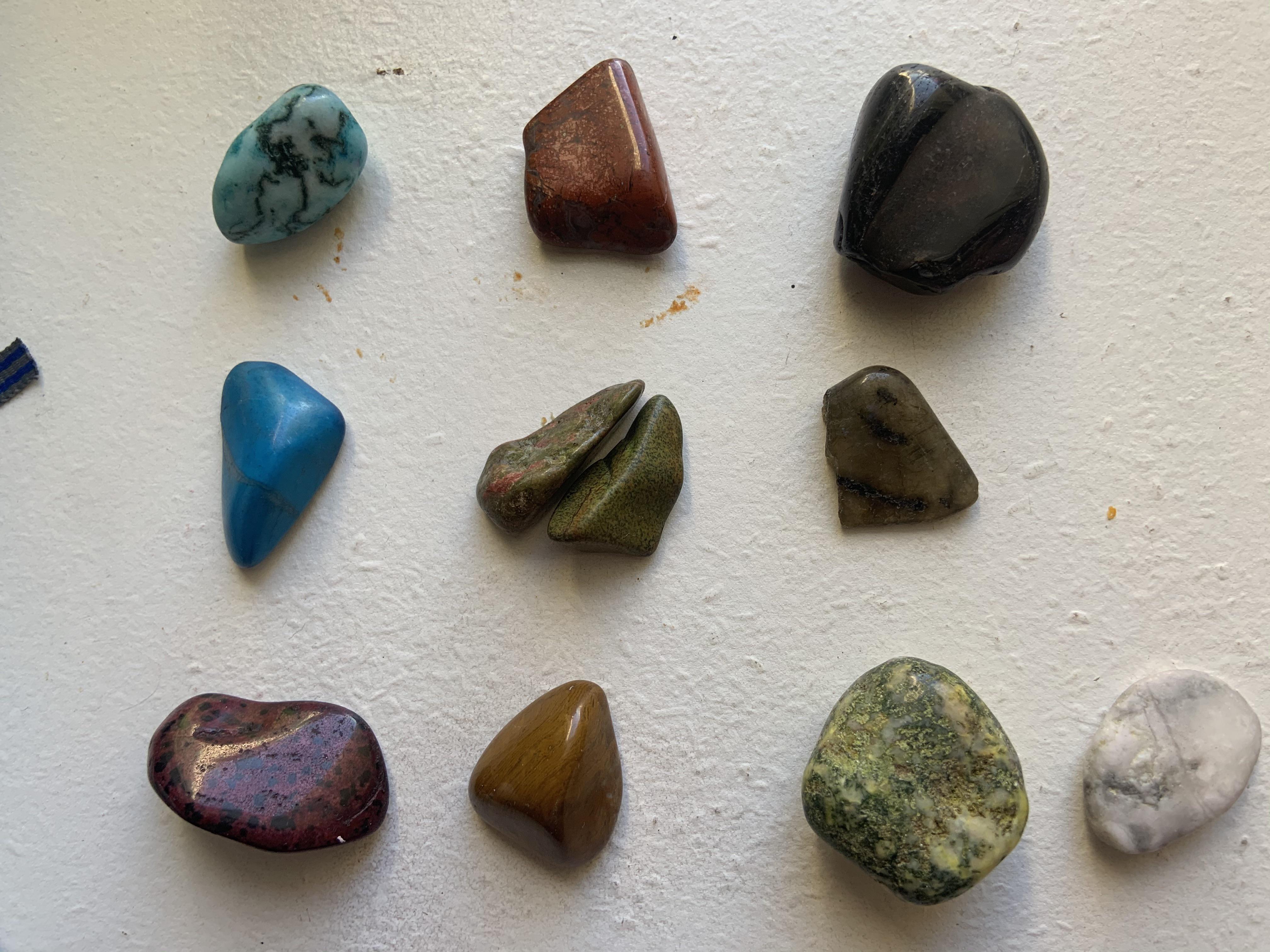 need help identifying these tumbled crystals/gems! | Scrolller