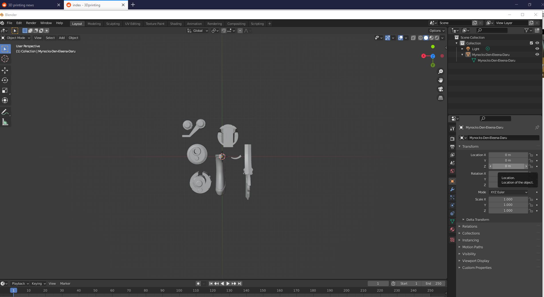 Need help splitting STL into individual pieces for printing on smaller plate. | Scrolller