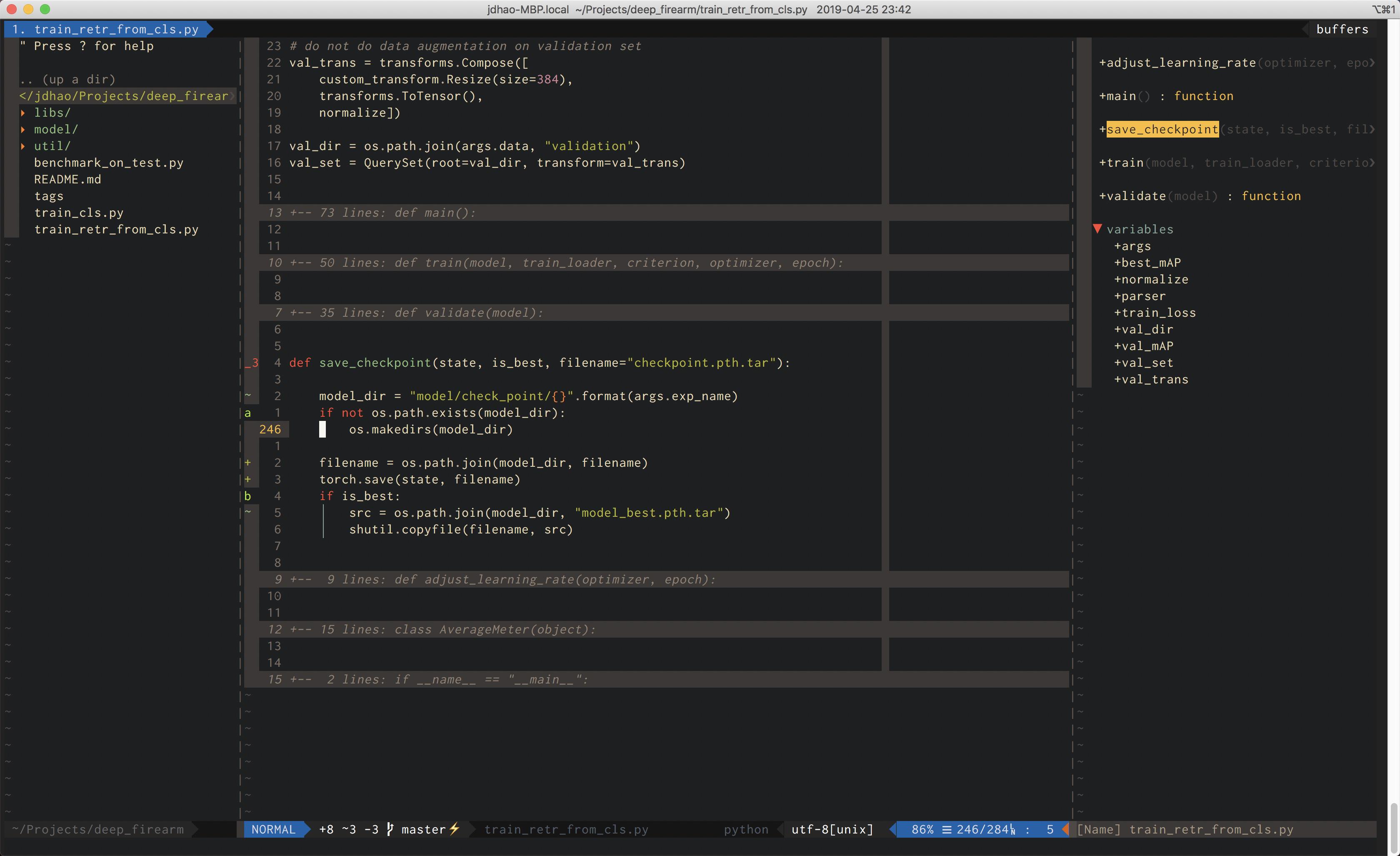 Neovim with gruvbox color | Scrolller