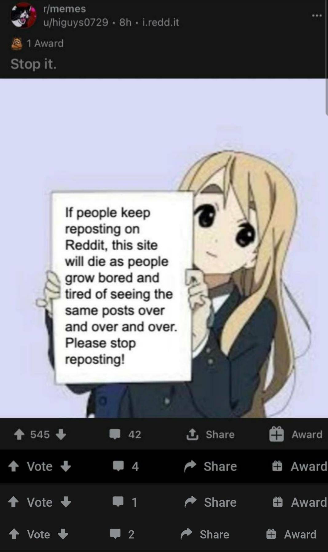 Never repost guys, it's just wrong | Scrolller