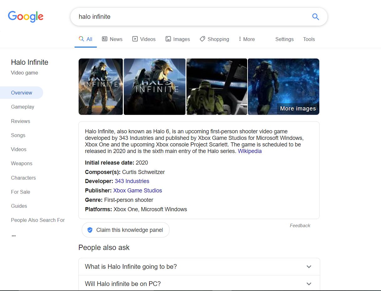 New Google search U.I for Video Games | Scrolller