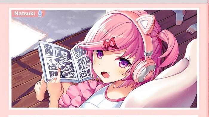 New official Natsuki artwork in celebration of DDLC’s third birthday! 🎉 | Scrolller