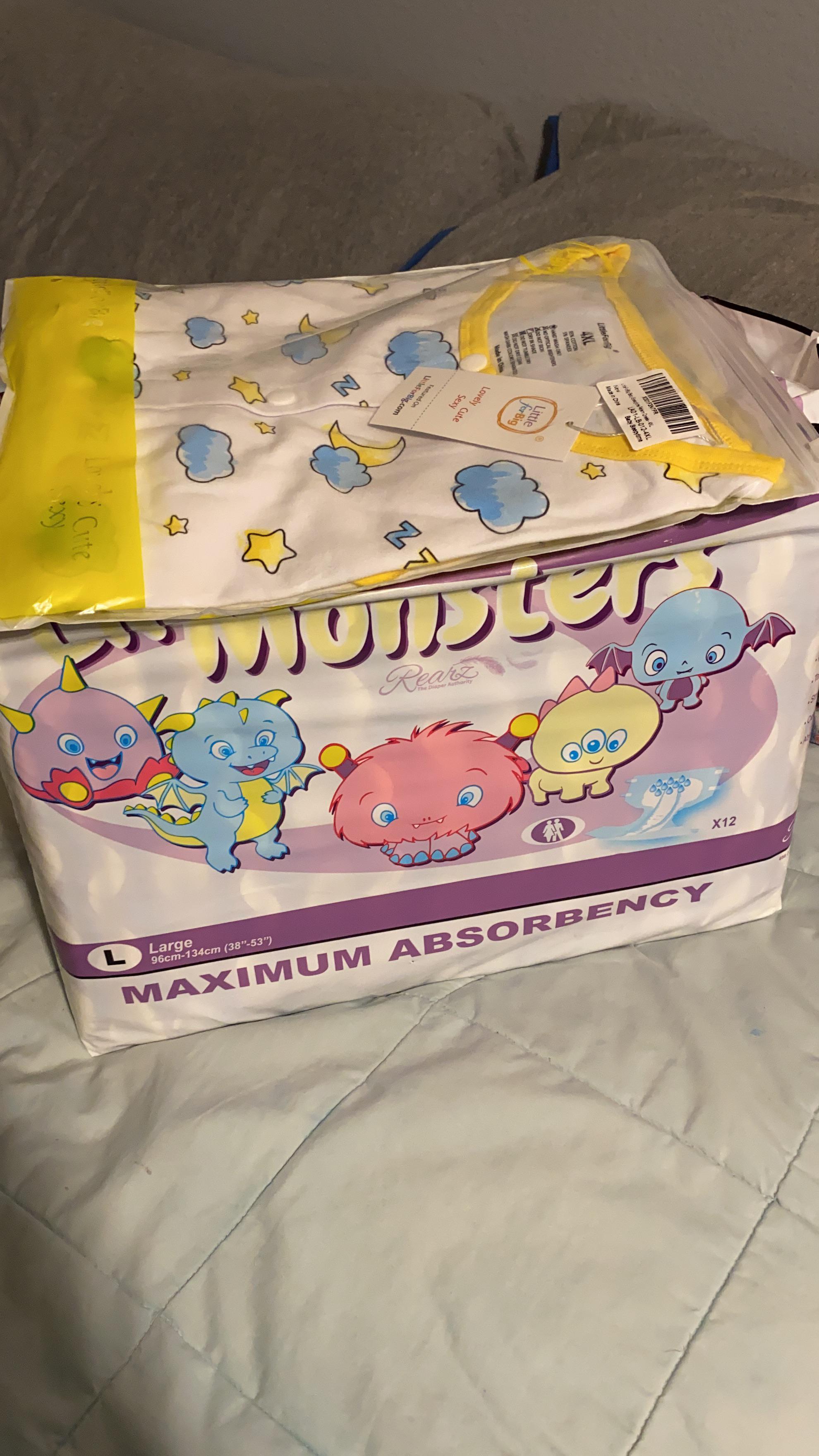 New Onesie And Diapers Cant Wait To Be All Snuggly And Padded 😋