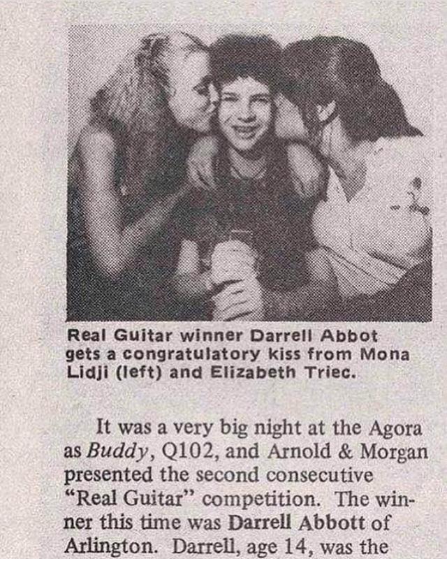 Newspaper clipping of a 14 year old Darrell winning his guitar competition | Scrolller