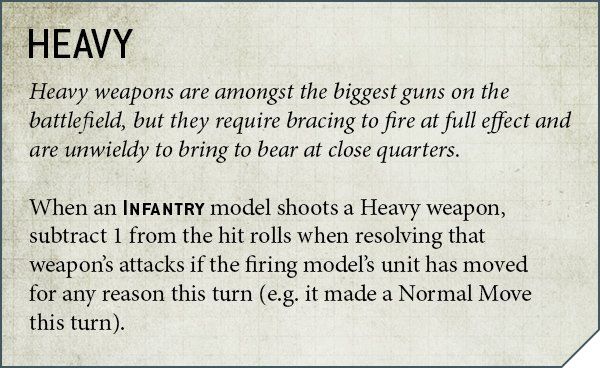 Next edition, only infantry will suffer -1 to hit with heavy weapons on the move. How will this ...