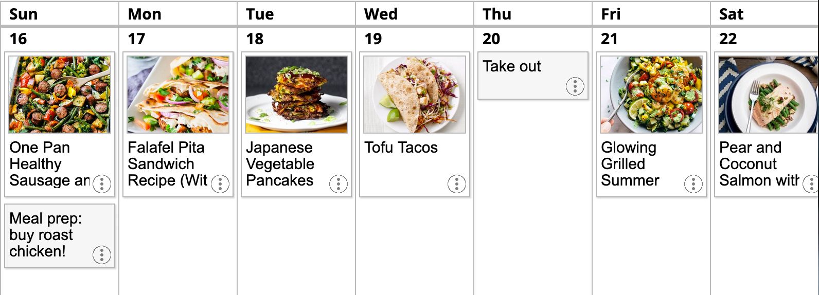 Next week's meal plan | Scrolller