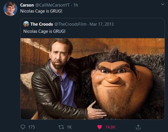 Nicolas Cage is GRUG! | Scrolller