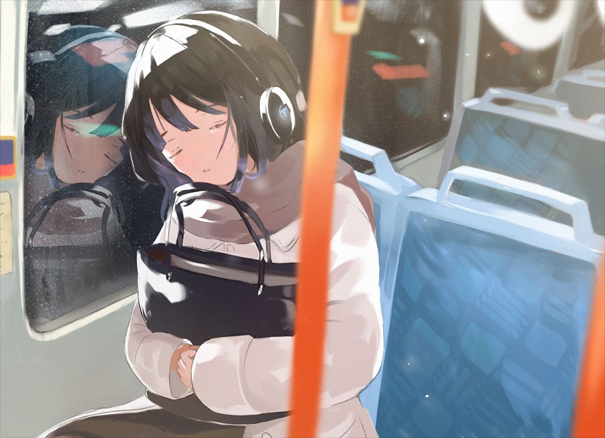 Night bus at the end of overtime work (雪丸まほ) | Scrolller