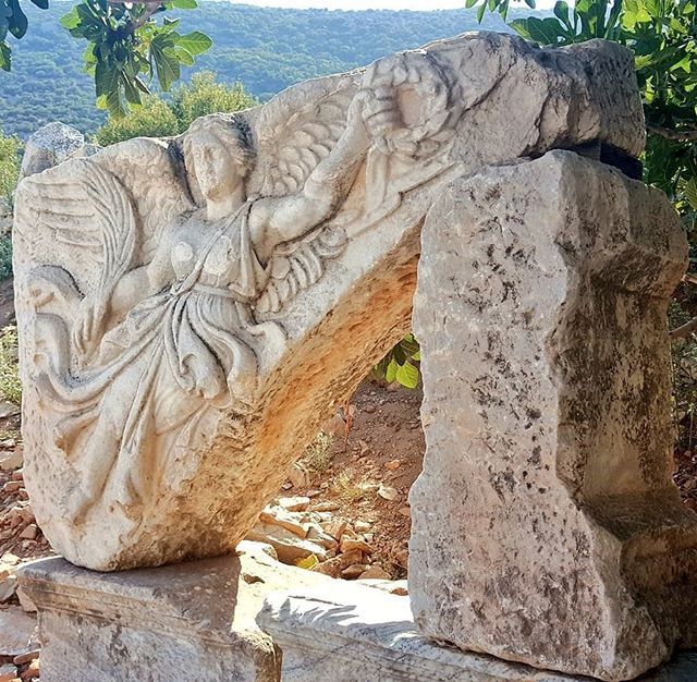 Nike was the winged goddess of victory, her figure in the Ephesus City. | Scrolller