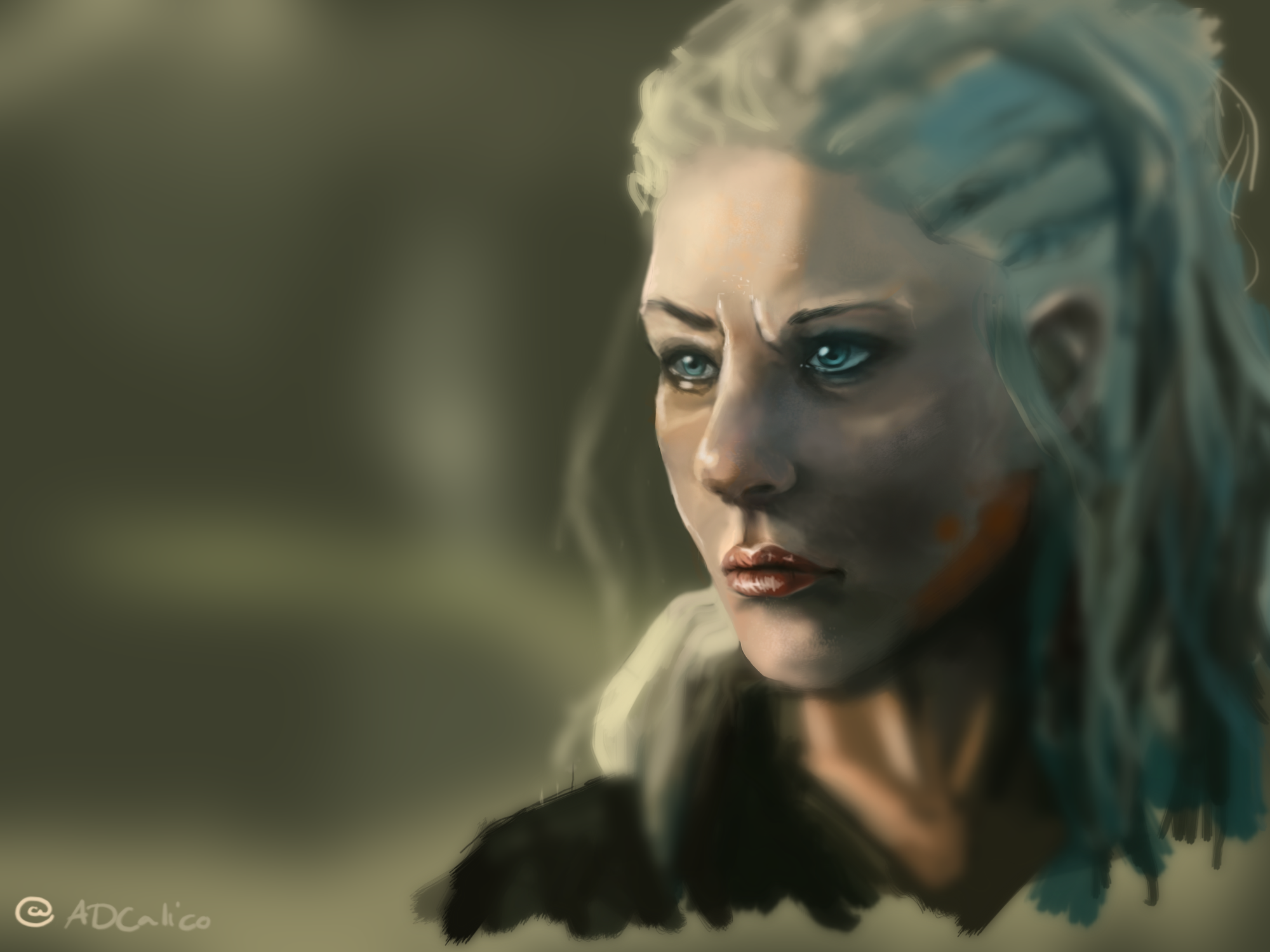 [No Spoilers] I've been obsessed with Vikings, so I drew a color study of everyones favorite ...