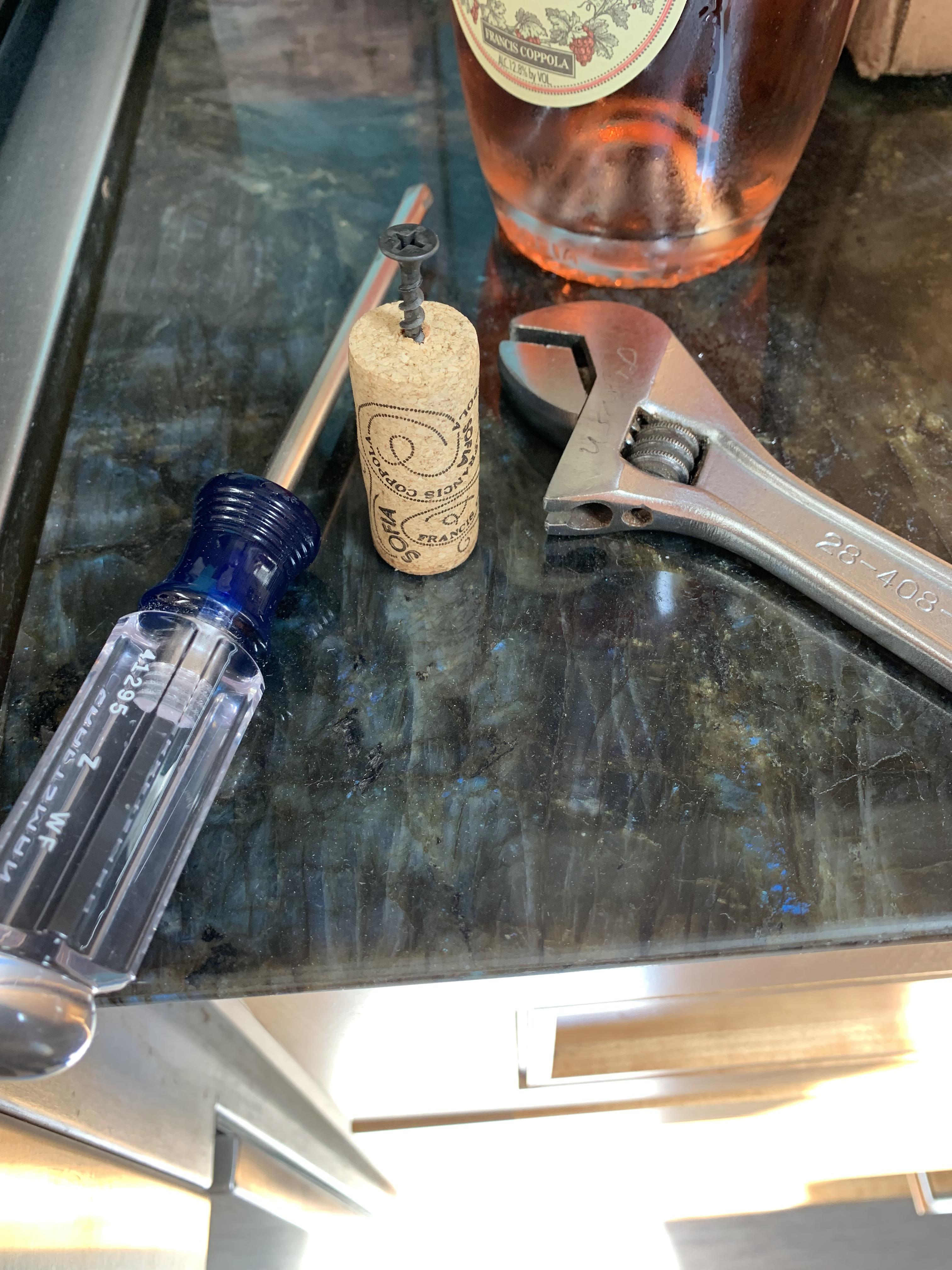No wine bottle opener, no problem. Wife needs her Rosé. | Scrolller