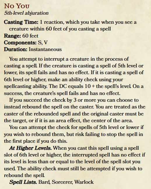 No You, a Bard themed counterspell | Scrolller