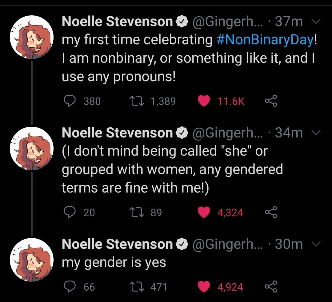 Noelle Stevenson (creator of she-ra) comes out as non-binary | Scrolller