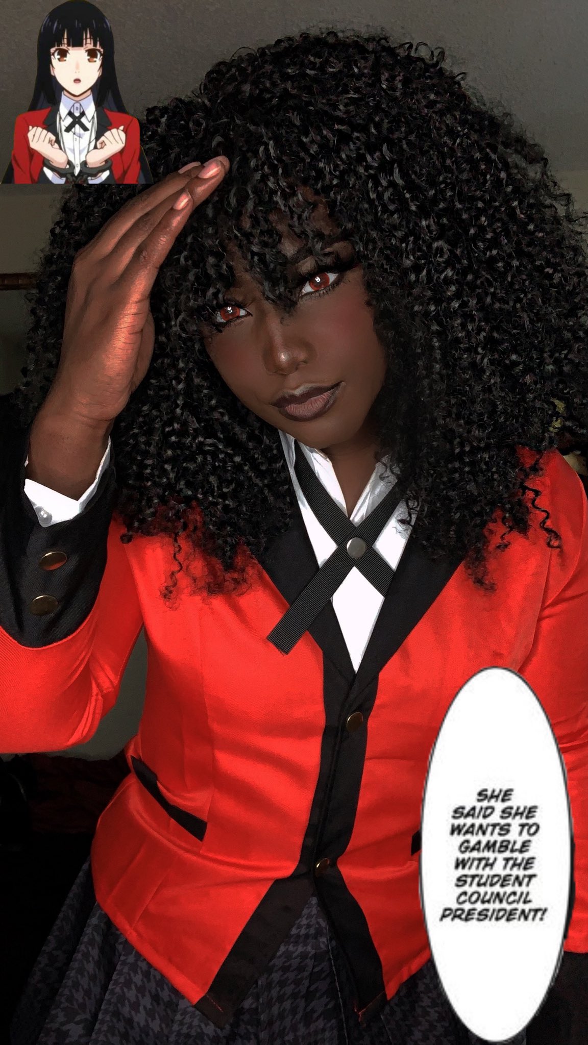 Noire as Yumeko Jabami, Kakegurui | Scrolller