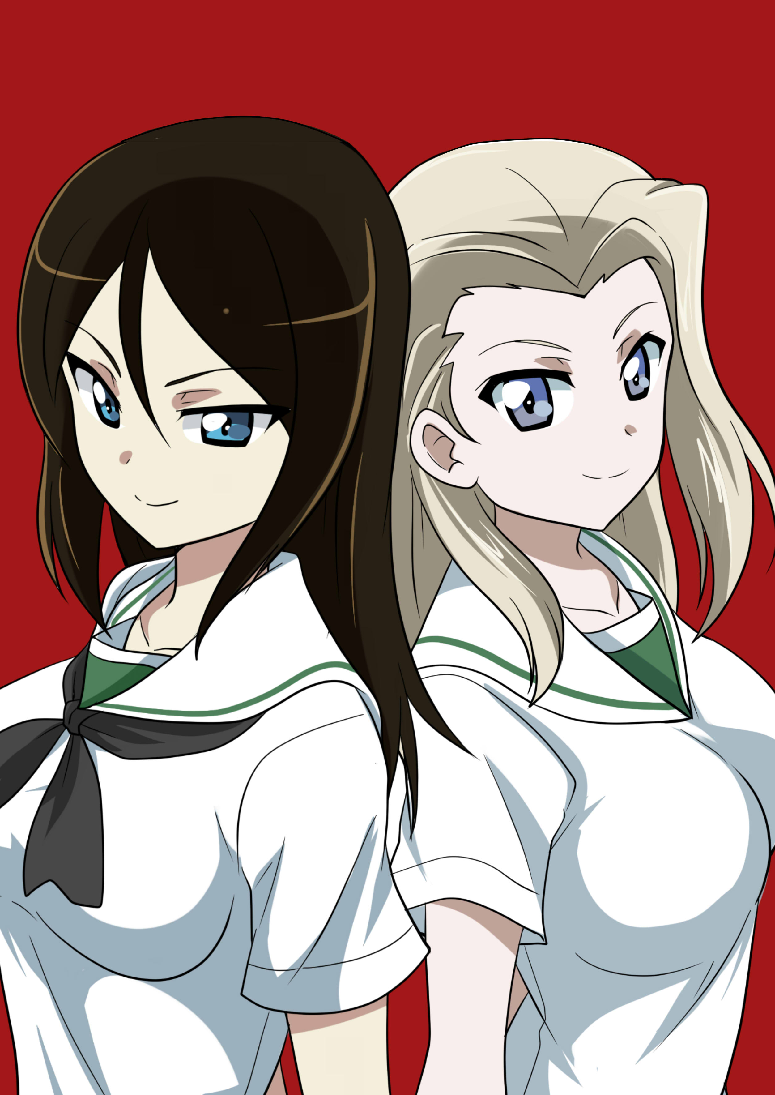 Nonna and Klara in Oarai's uniform | Scrolller