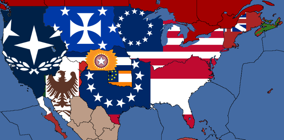 North American Flag map | Scrolller