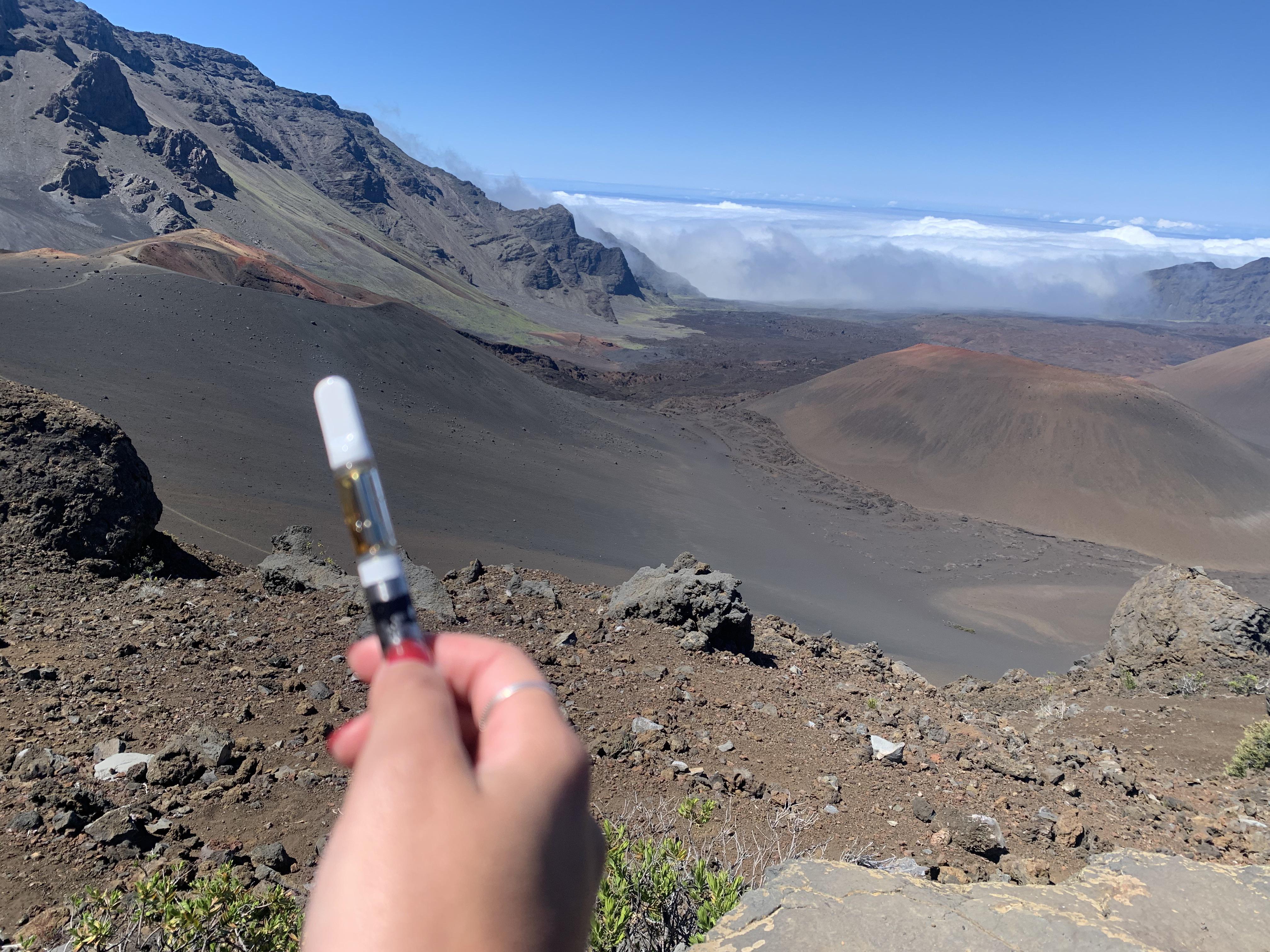 Not my usual smoke spot but it’ll do - views from a volcano | Scrolller