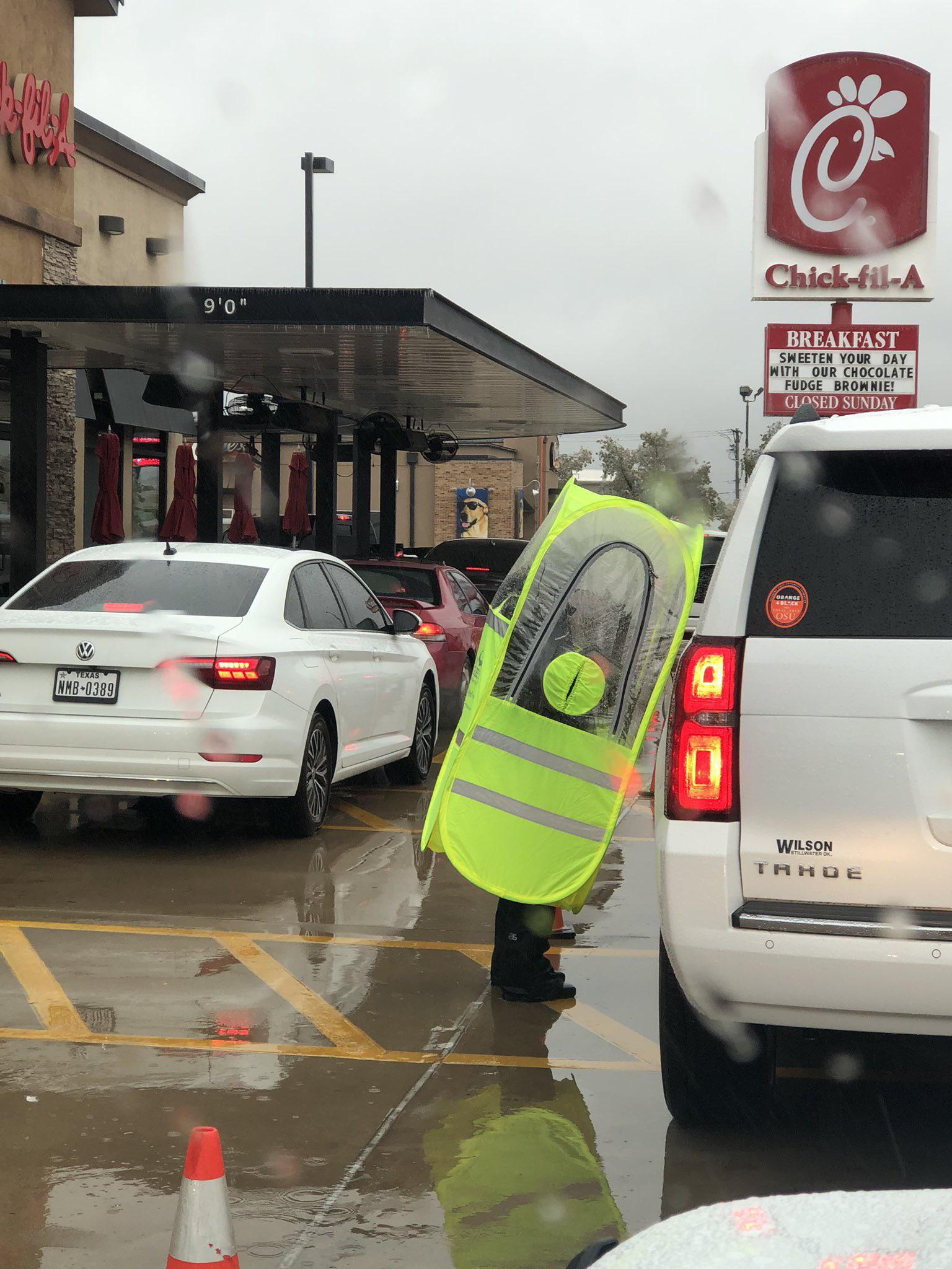 Nothing stops the mail... or fried chicken. | Scrolller