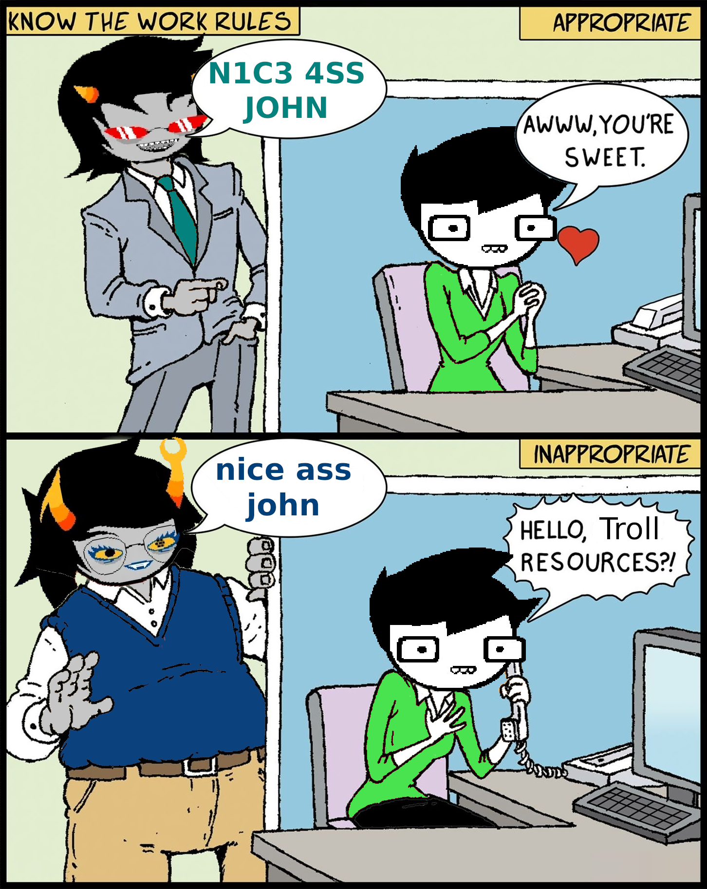 Notice the highly sophisticated 'Fat Vriska' joke | Scrolller