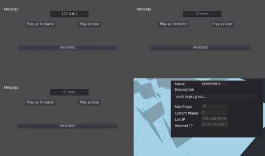 NSFW draft for multiplayer arena with ladies and tentacles: client/server updated. Now you can ...
