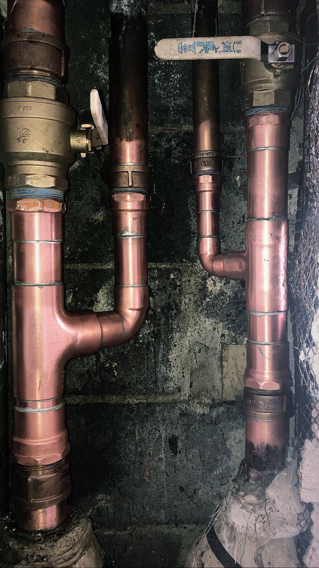 NYC Plumbing 2 1/2” & 2” riser valve install Pre-War building | Scrolller