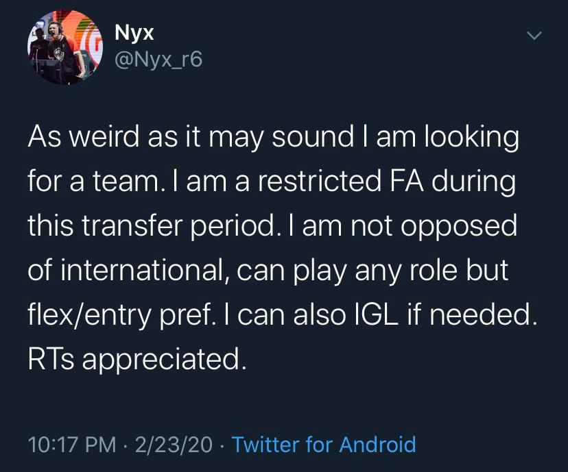 nyx free agent | Scrolller