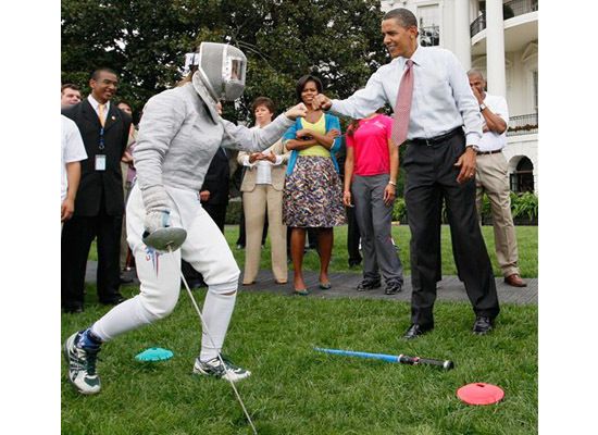 Obama fist bump with Daria Schneider | Scrolller