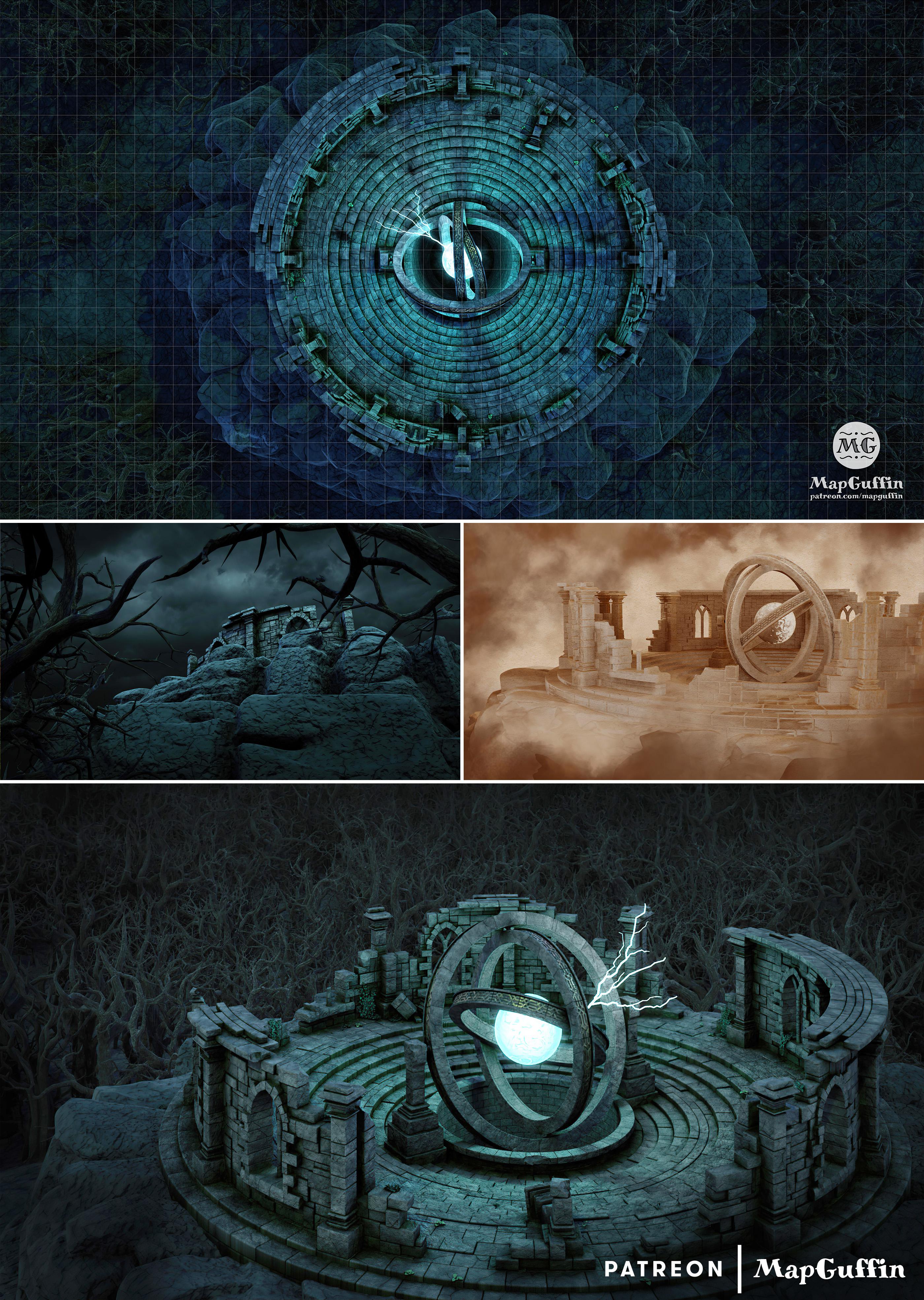 [OC][Animated][Battlemap][Perspective][48x27][6720x3780] Gyroscopic Grove | Scrolller