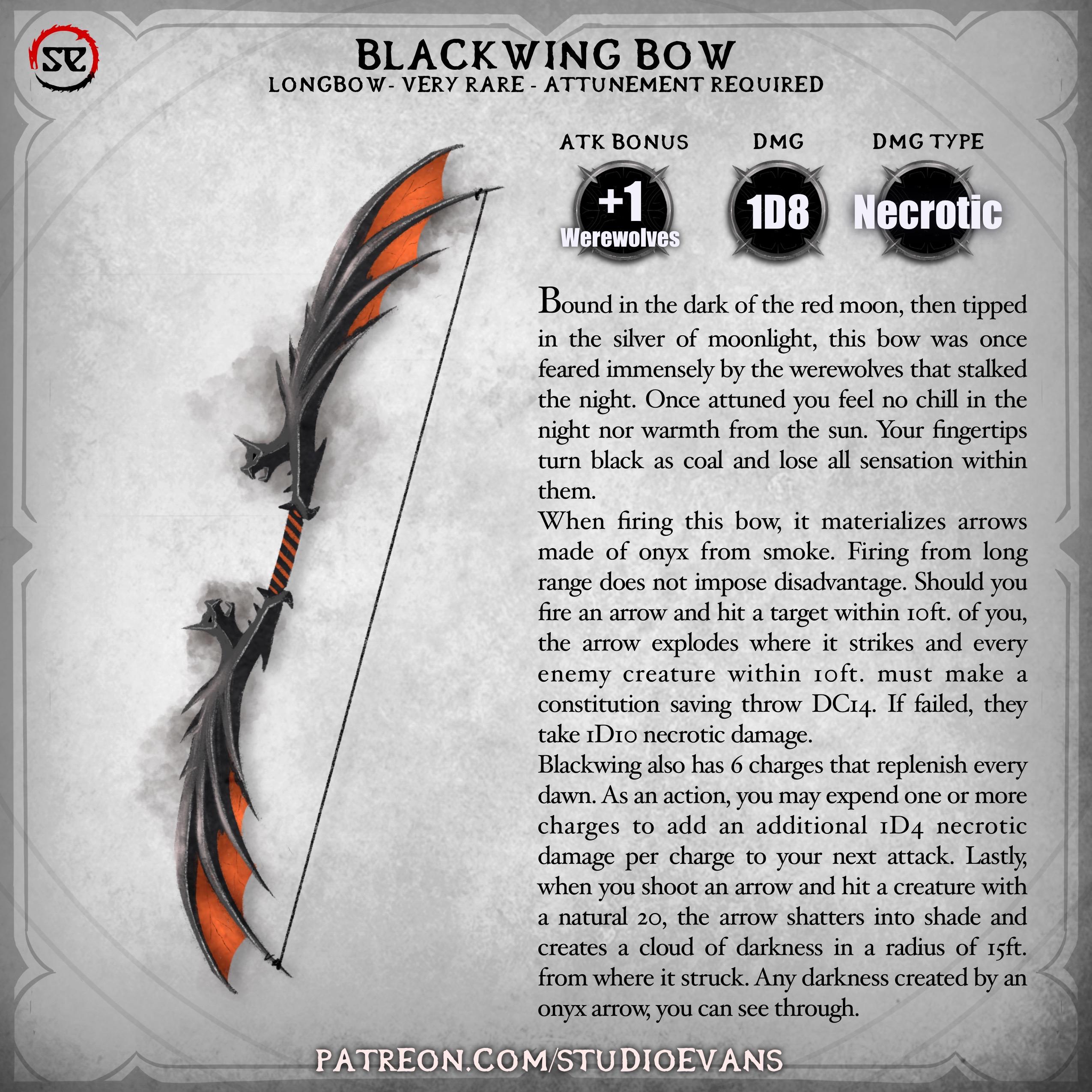 [OC] [ART] Blackwing Bow | Scrolller