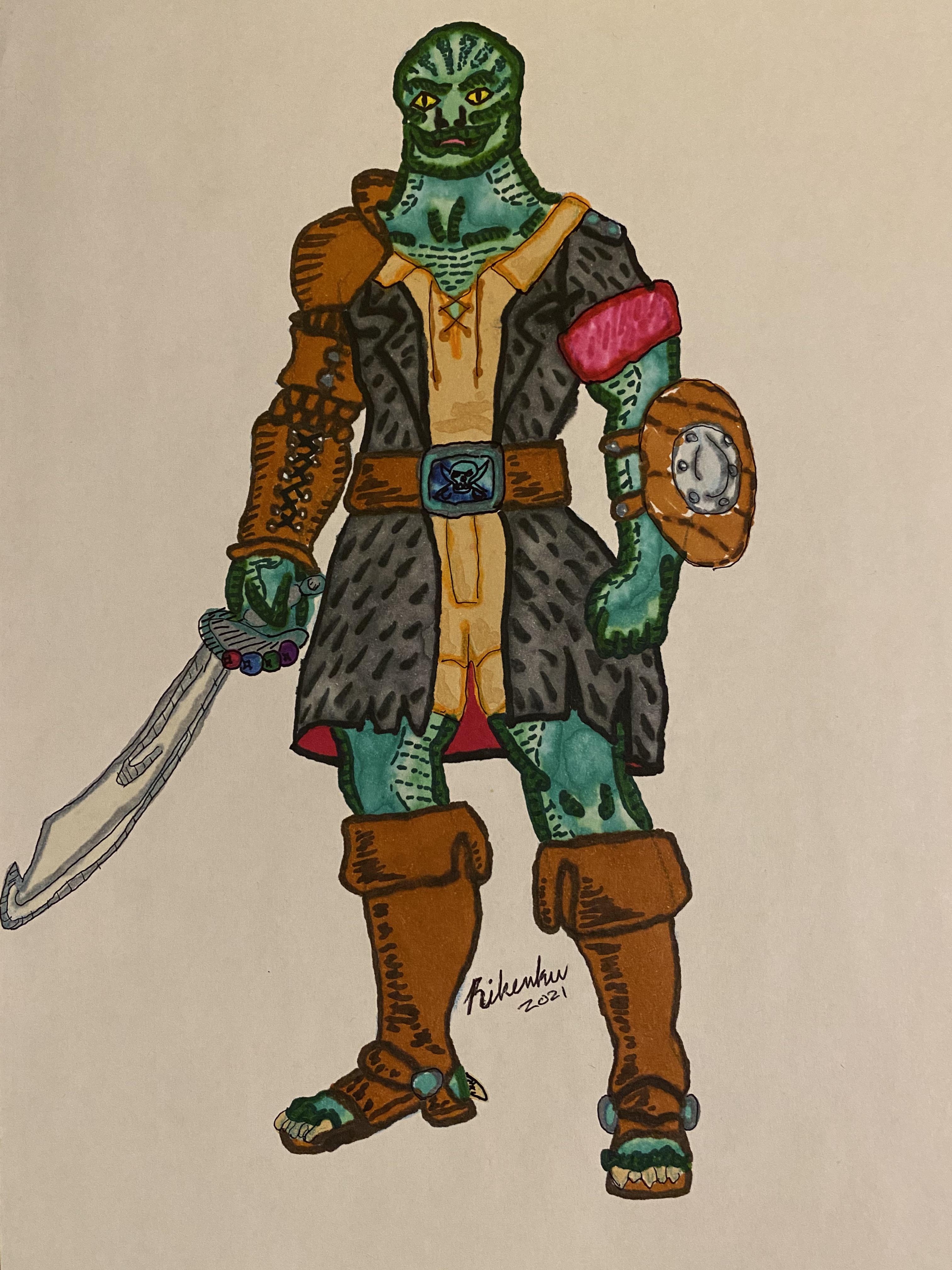 [OC][ART] DnD Negaji-Swashbuckler | Scrolller