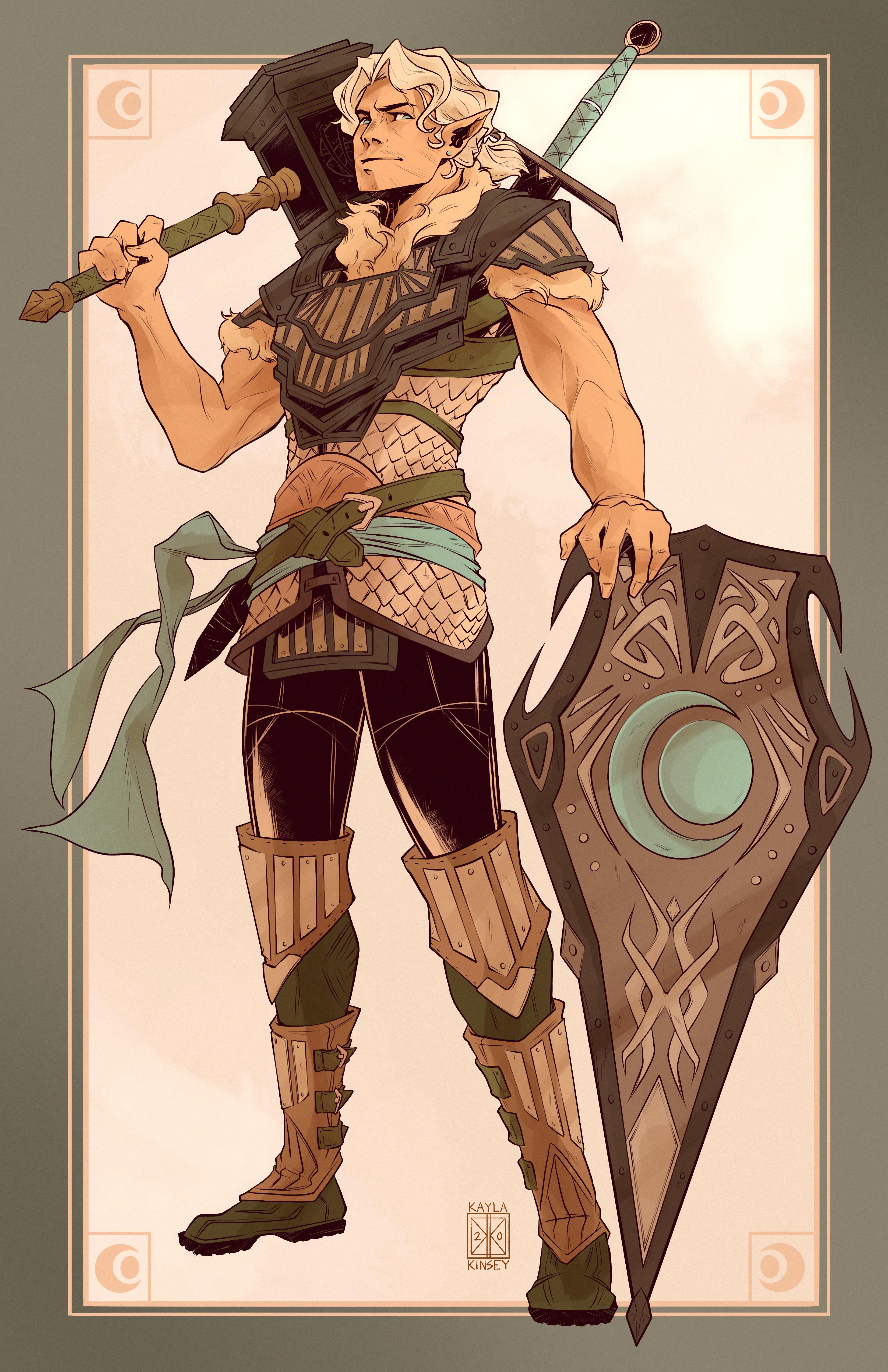 [OC] [ART] Half-Elf War Cleric | Scrolller