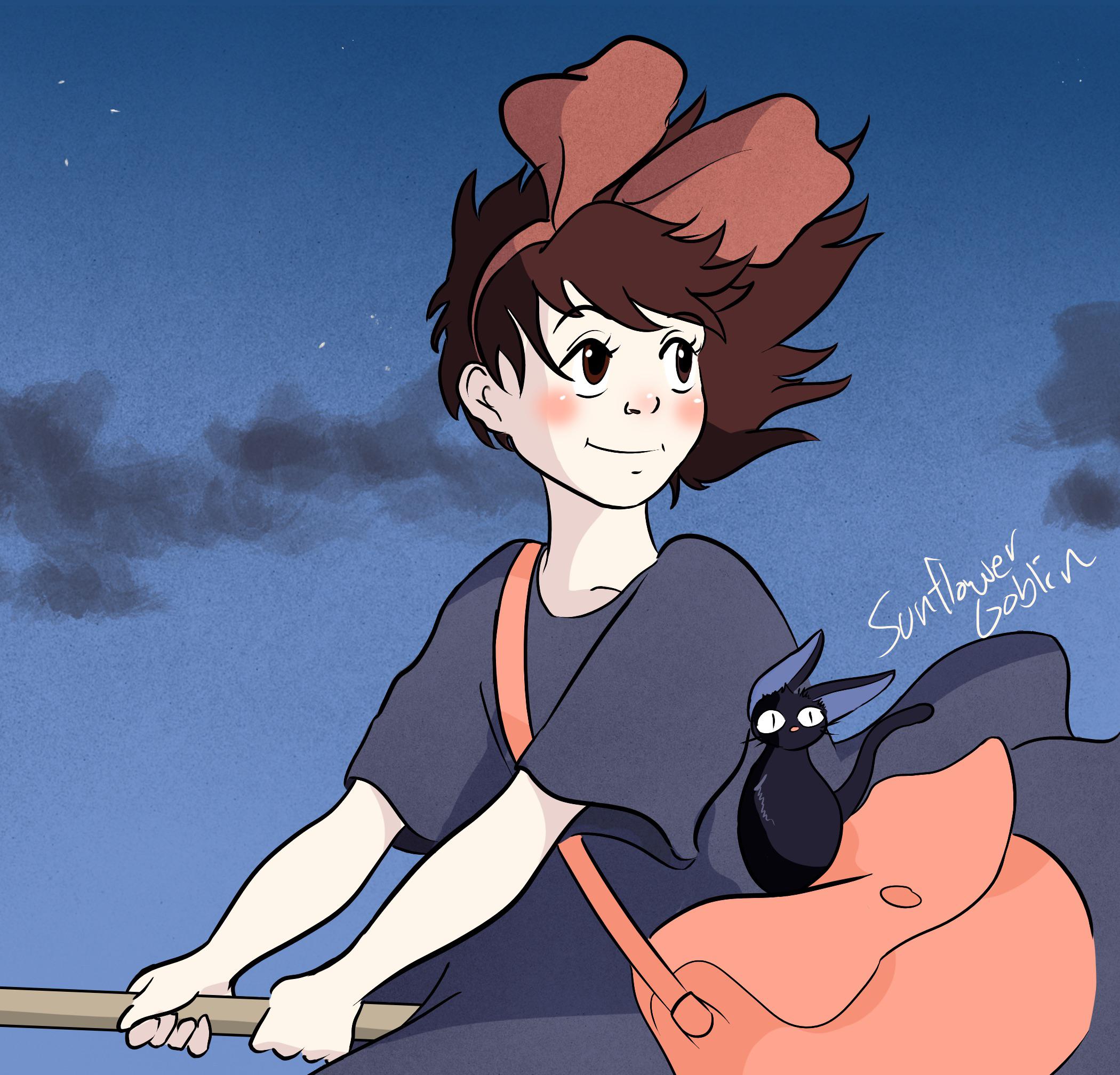 [OC] I did the Ghibli redraw using Kiki’s Delivery Service! | Scrolller