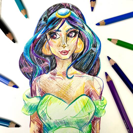 [OC] Jasmine, created with colored pencils | Scrolller