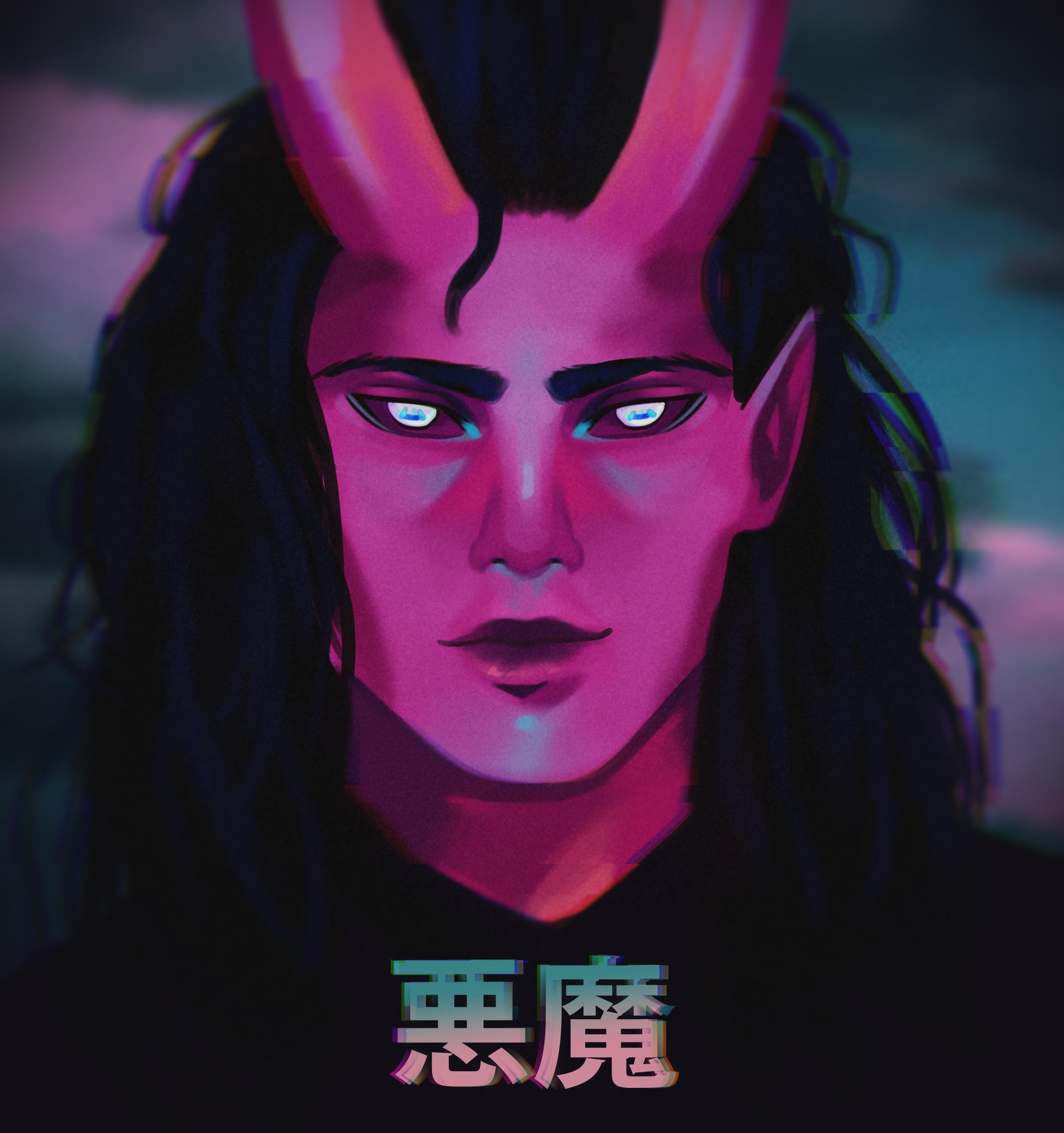 [OC] My neon tiefling! | Scrolller