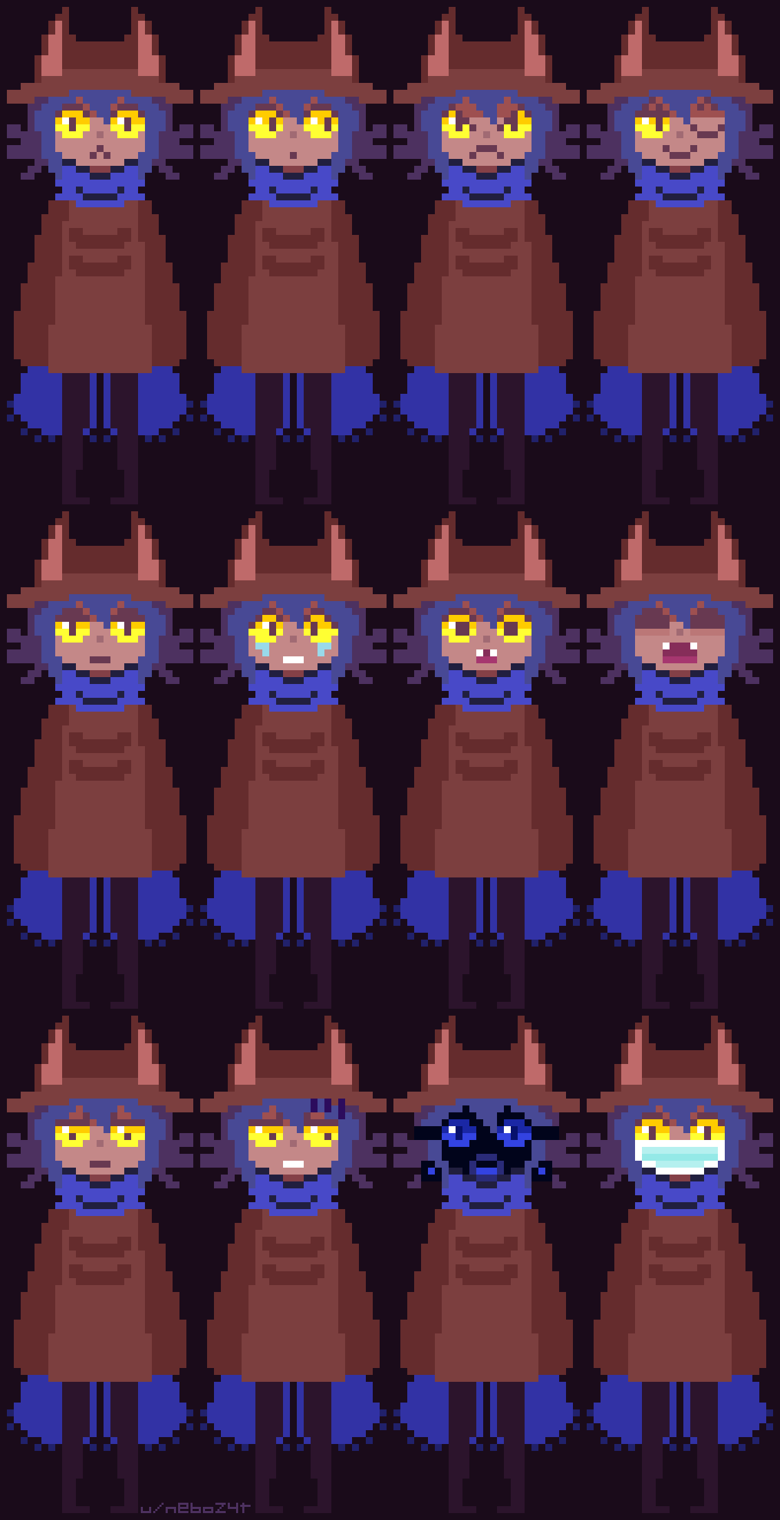 (OC) Niko's sprite sheet with different expressions (reupload because I ...